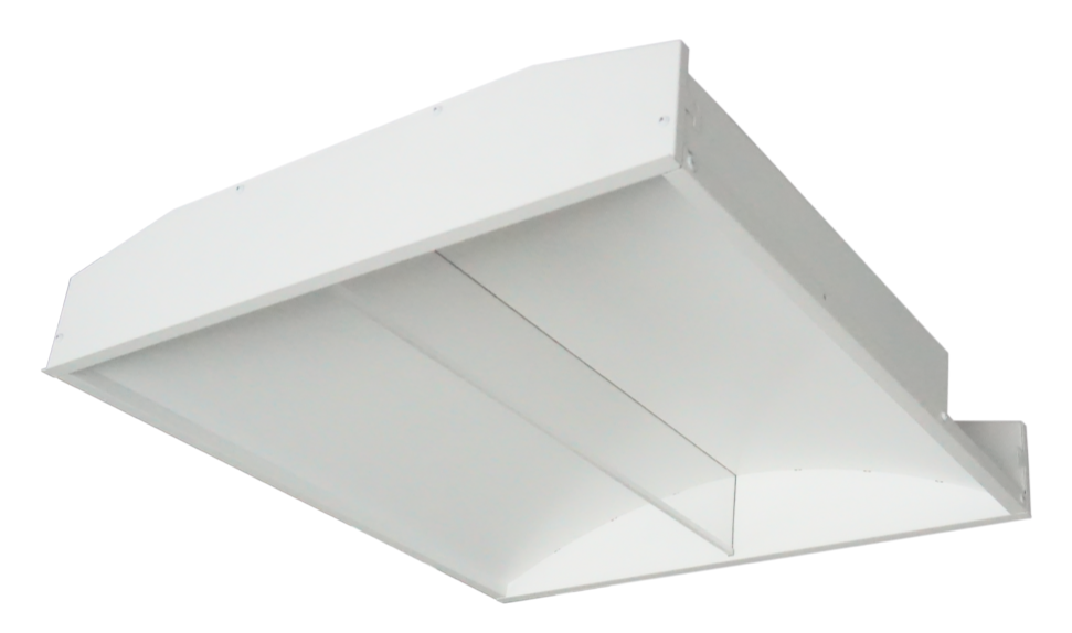 2 x 2 Foot LED Fin-Style Center Basket Troffer, Wattage Selectable: 21 ...